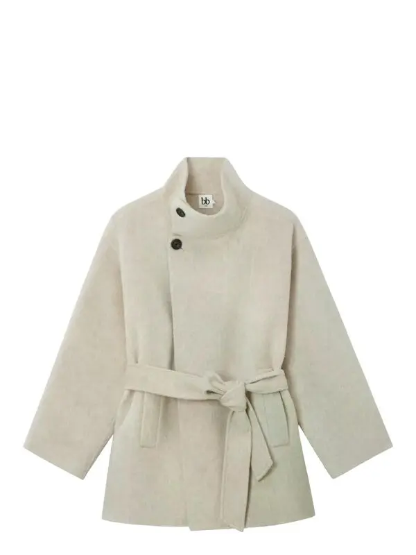 B+AB Double-breasted Belted Coat - White