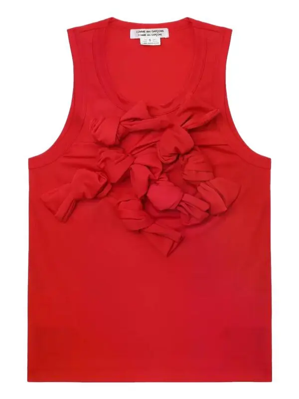 Comme Des Garçons Bow-embellished Top - Red