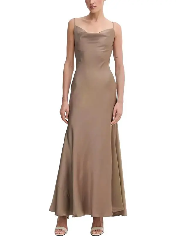 Bardot Monroe Cowl-neck Maxi Dress - Brown