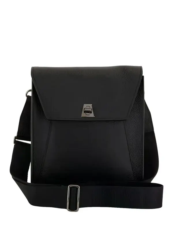 Akris Flap Strap Crossbody Bag - Black