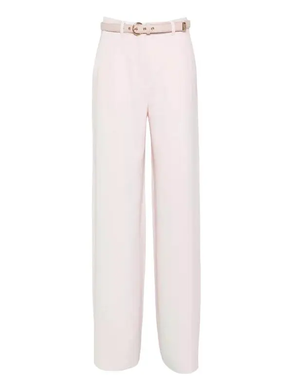 Max Mara Belted Straight Trousers - Pink