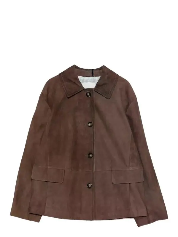 Max Mara Button Patch-pocket Jacket - Brown