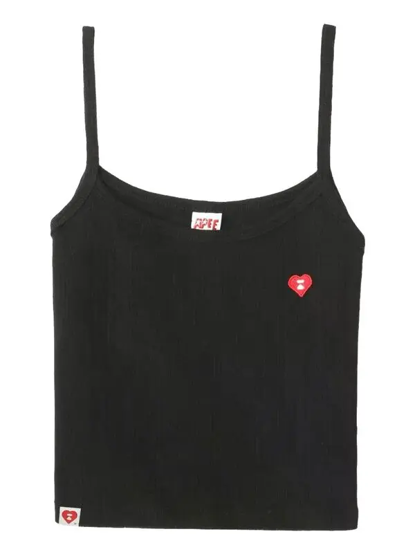 A BATHING APE Heart Detail Top - Black