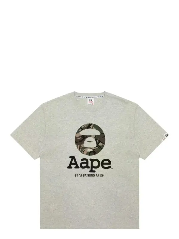 AAPE BY *A BATHING APE Camouflage-logo T-shirt - Grey