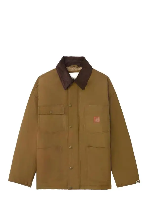 A BATHING APE Corduroy-collar Utility Jacket - Brown