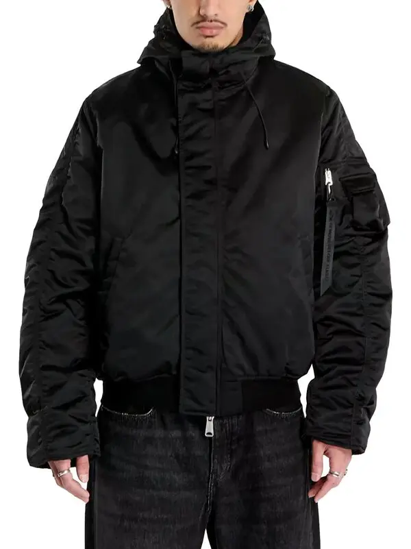 Alpha Industries N-2b Base Hooded Zip Jacket - Black
