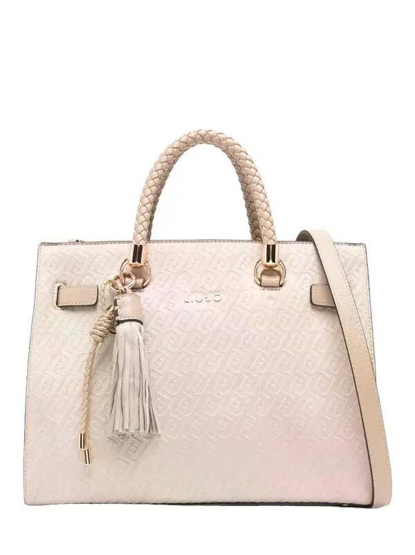 Liu Jo Manhattan Braided-handle Tassel Tote Bag - Neutrals