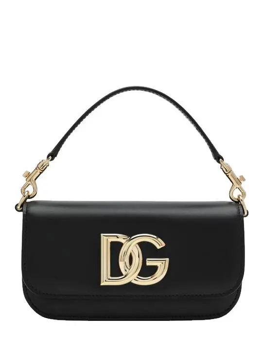 Dolce & Gabbana 3.5 Leather Shoulder Bag - Black