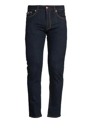 Versace Tapered Jeans With Brand Logo - Blue