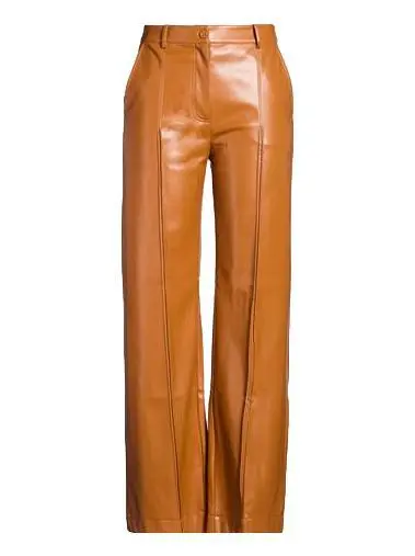 Patrizia Pepe Flared High-waisted Trousers With Logo Detail - Brown