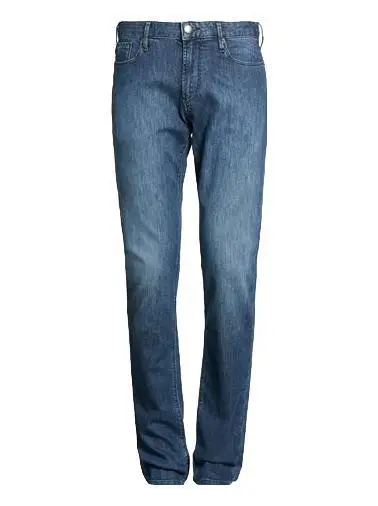 Emporio Armani Tapered Jeans With Logo - Blue