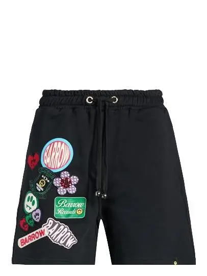 BARROW Cotton-blend Athletic Shorts - Black
