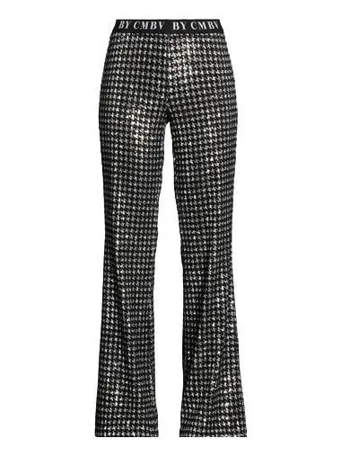 CAMBIO Houndstooth Tweed Flared Pants - Black