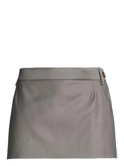 VIVIENNE WESTWOOD Mini Wrap Skirt In Virgin Wool - Grey