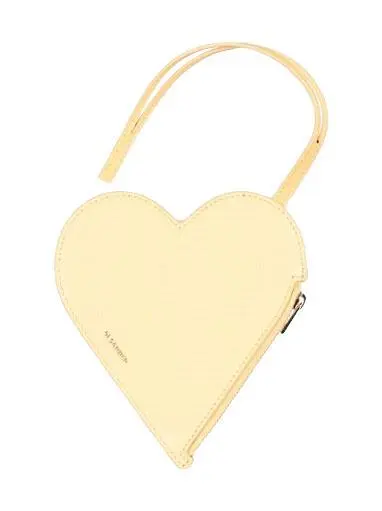 JIL SANDER Leather Heart Pouch - Pastel Yellow