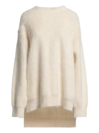 JIL SANDER Knitted Lightweight Crewneck Sweater - White