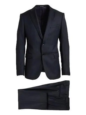 Emporio Armani Suit Midnight Size Virgin Wool - Blue