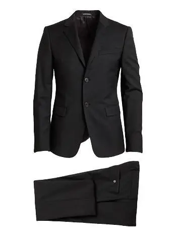 Emporio Armani Suit Charcoal Size Virgin Wool - Grey