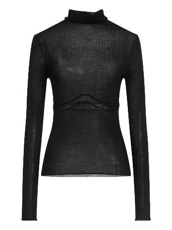 Patrizia Pepe Turtleneck Wool Top - Black