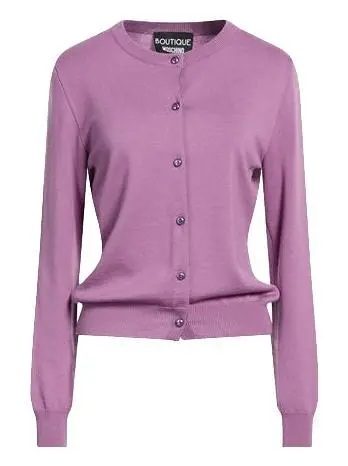 Moschino Lilac Virgin Wool Cardigan - Purple