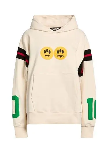 BARROW Cotton Terry Logo Hoodie - White