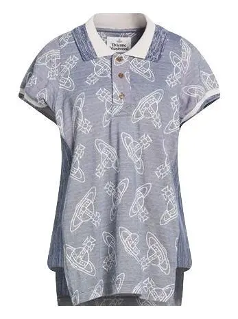 VIVIENNE WESTWOOD Polo Shirt In Cotton Piqu - Blue