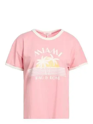 Rag & Bone Printed Cotton T-shirt - Pink