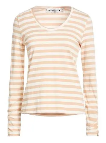 SHIRTAPORTER Striped Jersey T-shirt - Beige