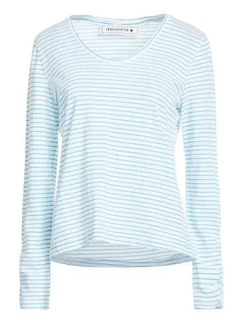 SHIRTAPORTER Striped Stretchy T-shirt - Azure