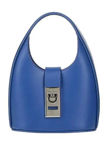 FERRAGAMO Leather Hobo Bag With Detachable Shoulder Strap - Blue