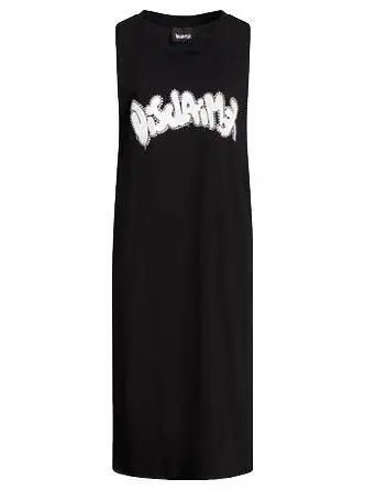 DISCLAIMER Midi Cotton Dress - Black