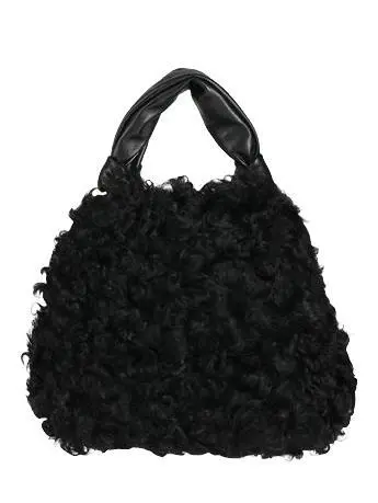 JIL SANDER Shearling Handbag - Black