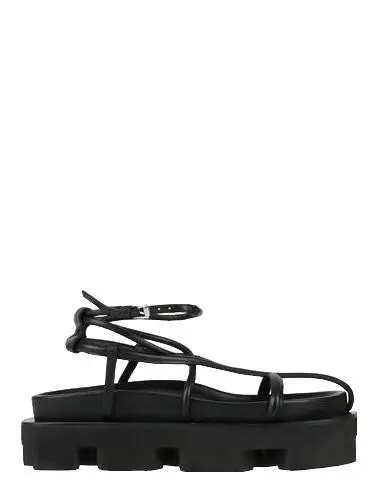 JIL SANDER Sandals In Ovine Leather - Black