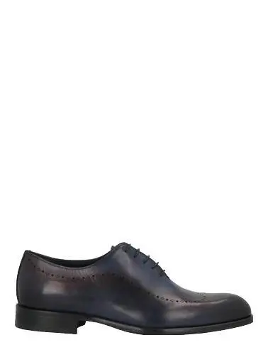 Sutor Mantellassi Midnight Leather Lace-up Oxford Shoes - Blue