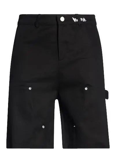 DISCLAIMER Cotton Bermuda Shorts - Black