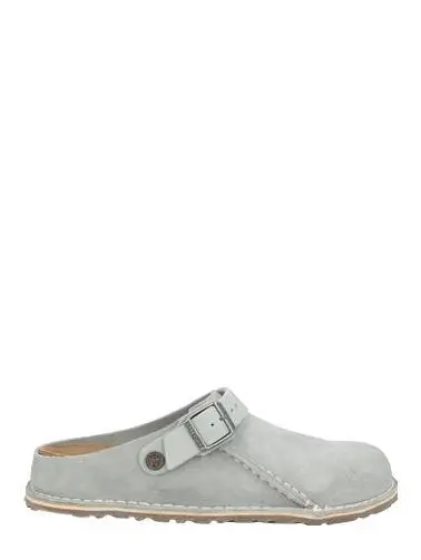BIRKENSTOCK Light Leather Mules & Clogs - Grey