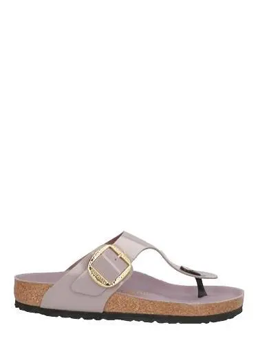 BIRKENSTOCK Leather Thong Sandals - Beige