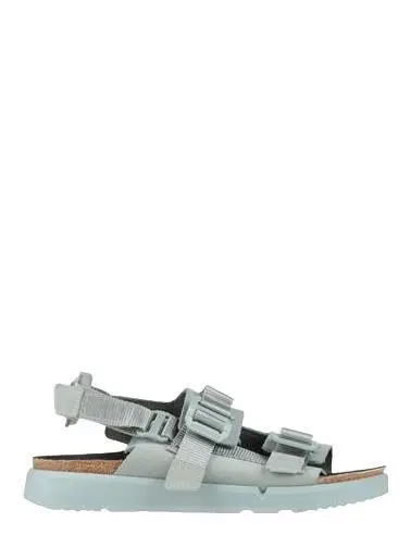 BIRKENSTOCK Pebbled-leather And Textile Sandals - Sage Green