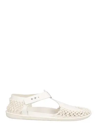 Giorgio Armani Leather And Cotton Rope Sandals - White