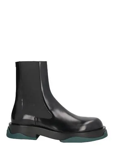 JIL SANDER Glossed-leather Flatform Chelsea Boots - Black