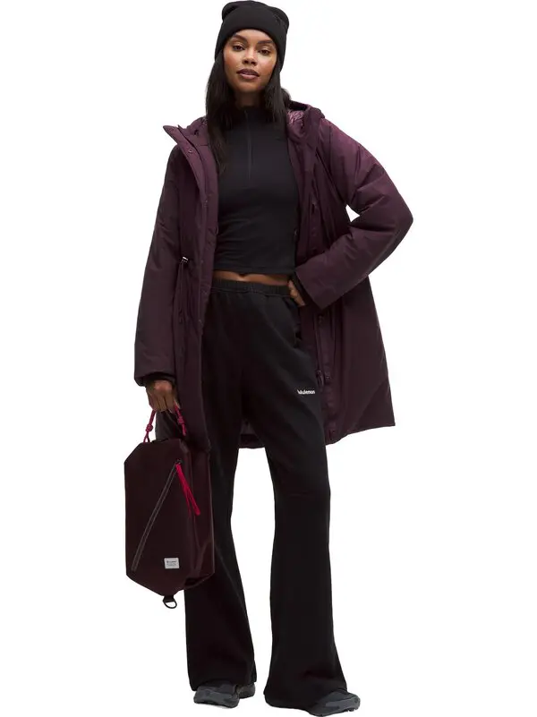 Lululemon Waterproof Insulated Cinch-waist Parka - Black Plum