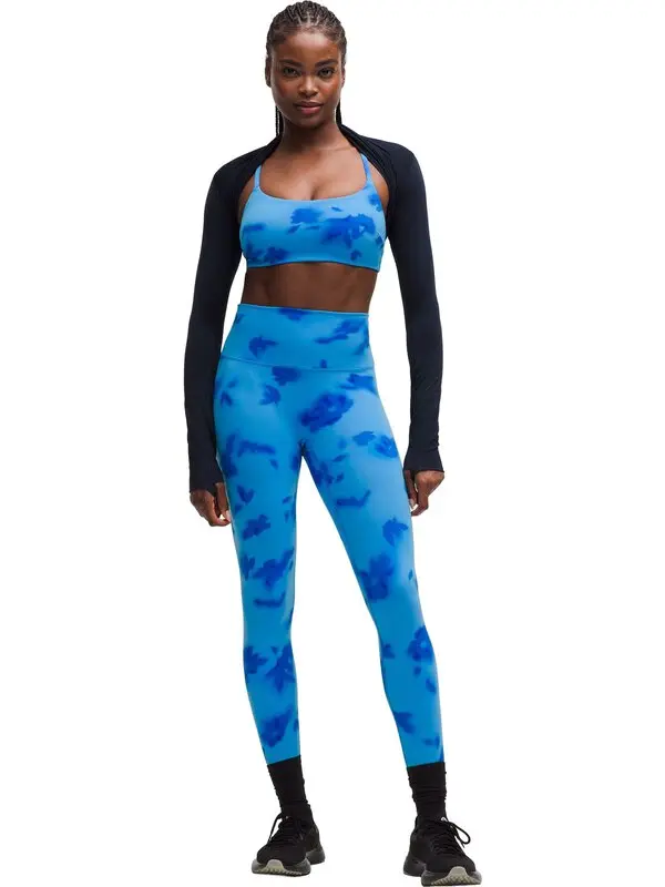 Lululemon Wunder Train No Line High-rise 28" Tights - Hazy Floral Blue Multi