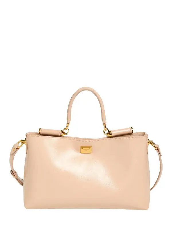 Dolce & Gabbana My Sicily Leather Shoulder Bag - 80095 Nudo 1