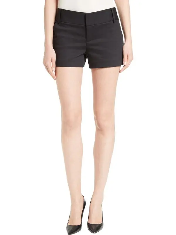 Alice + Olivia Cady Cotton Blend Shorts - Black