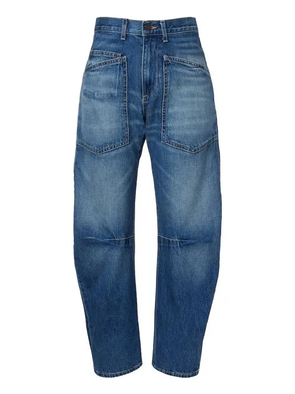 NILI LOTAN Shon Barrel-leg Jeans - Blue