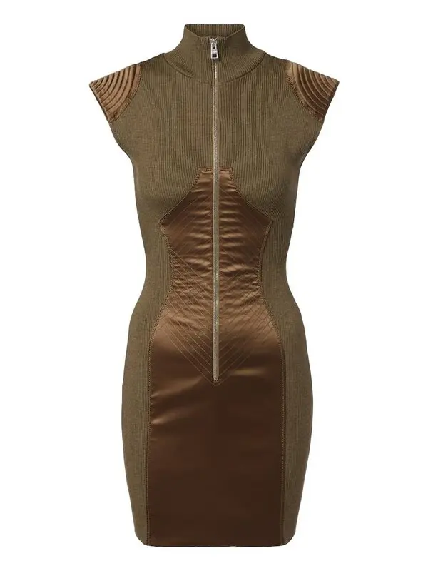 Jean Paul Gaultier Wool-blend Minidress - Green