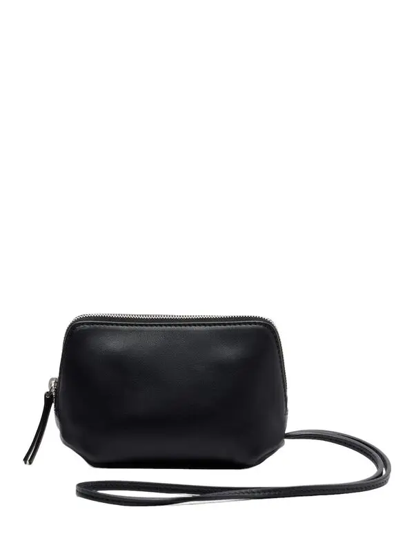 THE ROW Owen Leather Pouch - Black