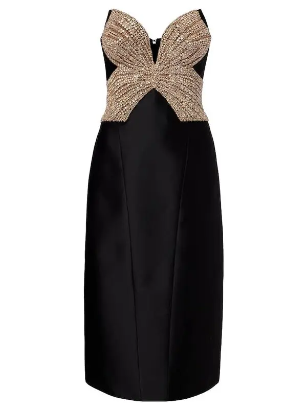 Costarellos Tala Embellished Cocktail Dress - Black