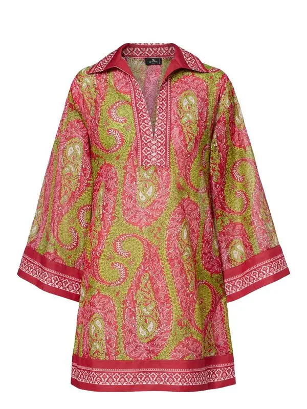 Etro Printed Cotton And Silk Tunic - Multicoloured