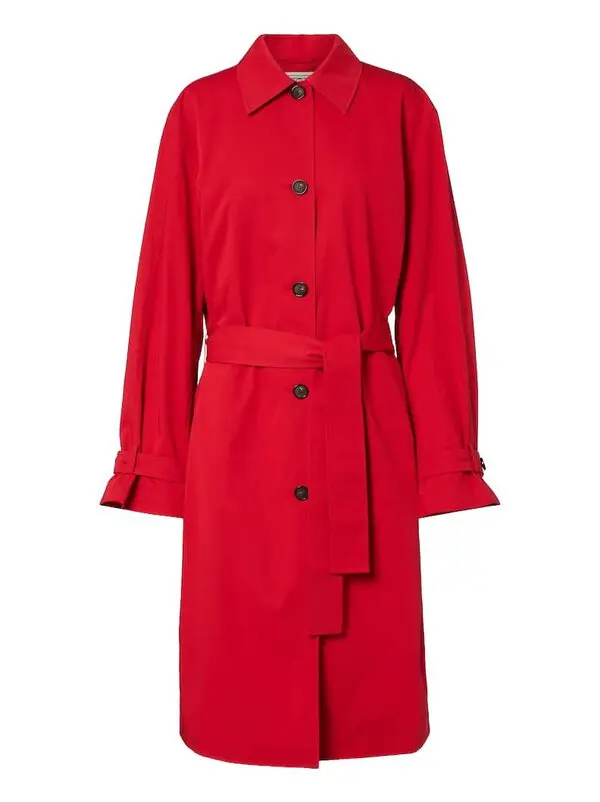 TOTEME Cotton Trench Coat - Red
